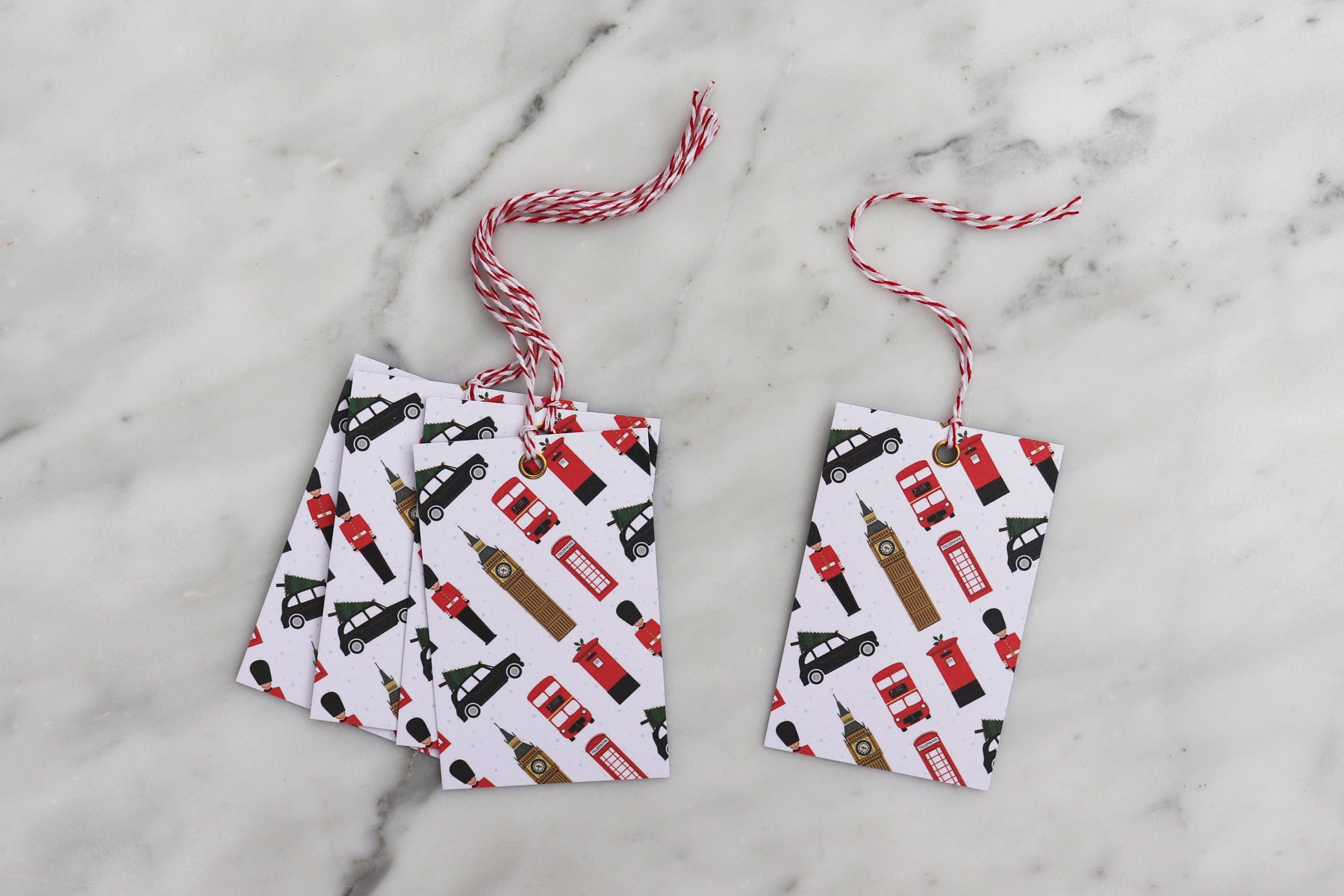 LONDON SNOW CHRISTMAS GIFT TAGS